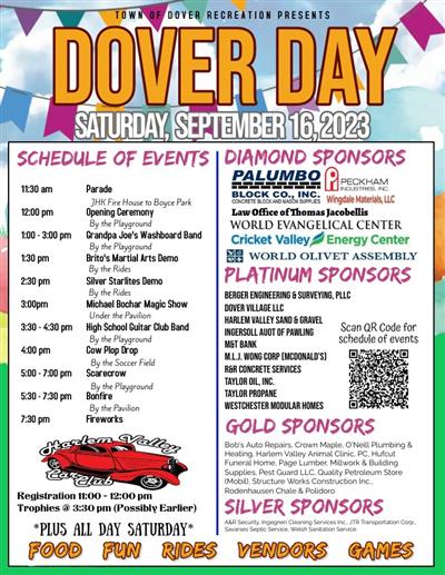 Dover Recreation: Dover Day Schedule of Events 2023